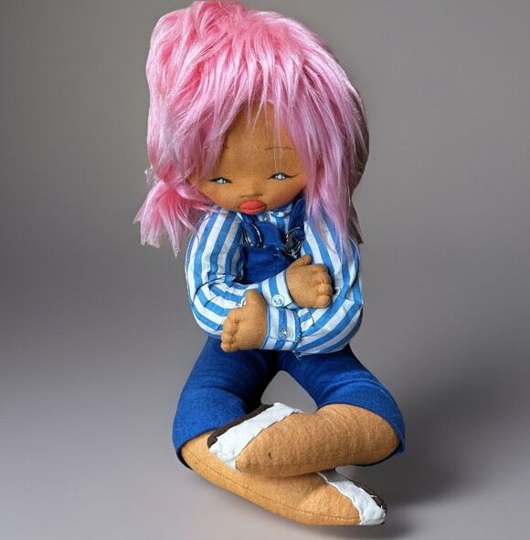Unbranded | Toys | Vintage Handmade Soft Sculpture Cloth Doll Pouty ...